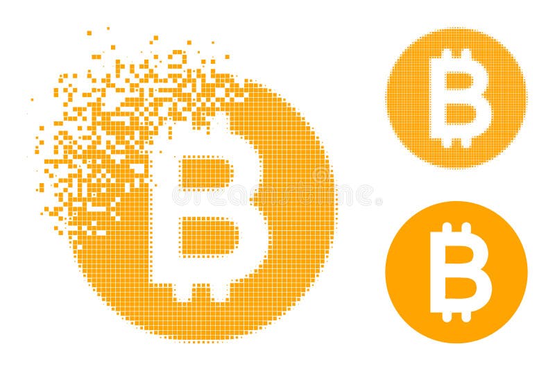 Dissolving Dot Bitcoin Gold Coin Icon with Halftone Version Editorial ... Dissolving Dot Bitcoin Gold Coin Icon with Halftone Version Editorial ...