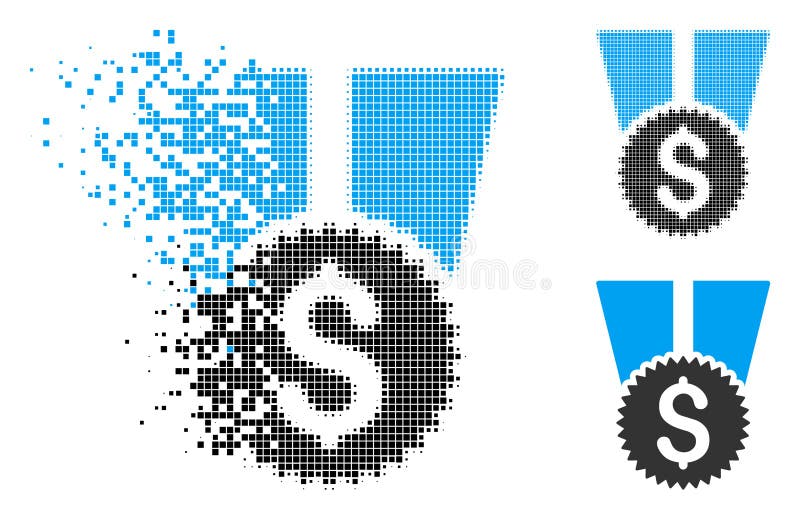 Dissolving Dot Halftone Financial Medal Icon Stock Vector ... Dissolving Dot Halftone Financial Medal Icon Stock Vector ...