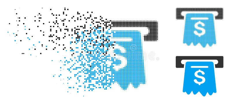 Dissolving Dotted Halftone ATM Icon Stock Vector - Illustration of ...