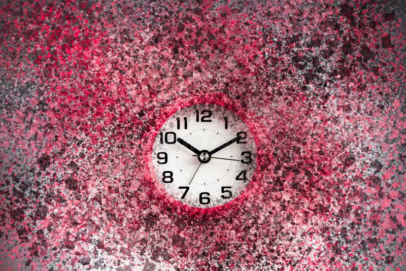 Dissolving Pink Alarm Clock. Stock Photo - Image of conceptual, antique ...