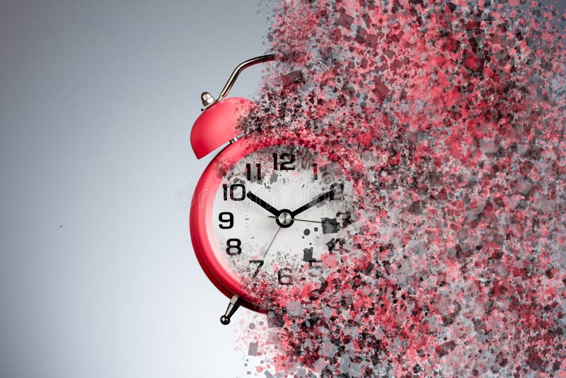 Dissolving Pink Alarm Clock. Stock Image - Image of dissolve, antique ...