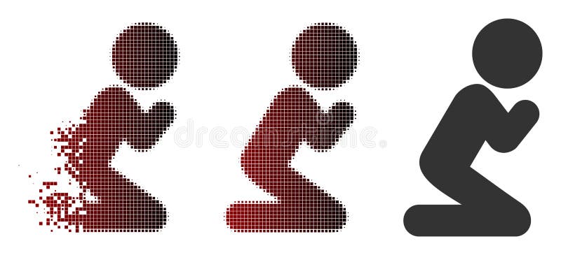 Dissolving Pixel Halftone Child Pray Icon Stock Vector - Illustration ... Dissolving Pixel Halftone Child Pray Icon Stock Vector - Illustration ...