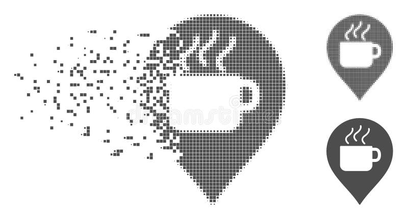 Dissolving Pixel Halftone Coffee Cup Marker Icon Stock Vector ... Dissolving Pixel Halftone Coffee Cup Marker Icon Stock Vector ...
