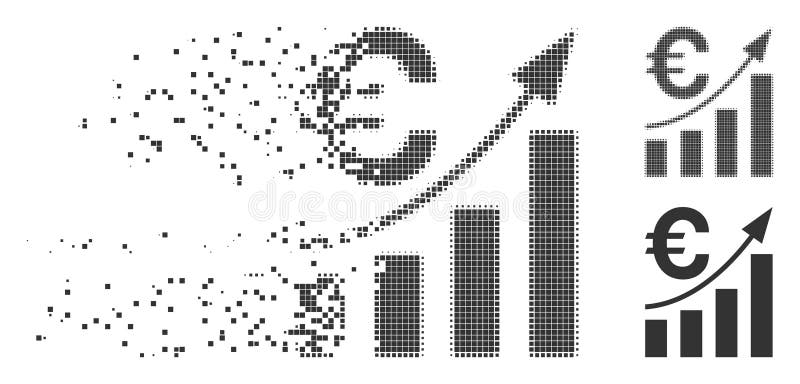 Dissolving Pixel Halftone Euro Bar Chart Trend Icon Stock Vector ... Dissolving Pixel Halftone Euro Bar Chart Trend Icon Stock Vector ...