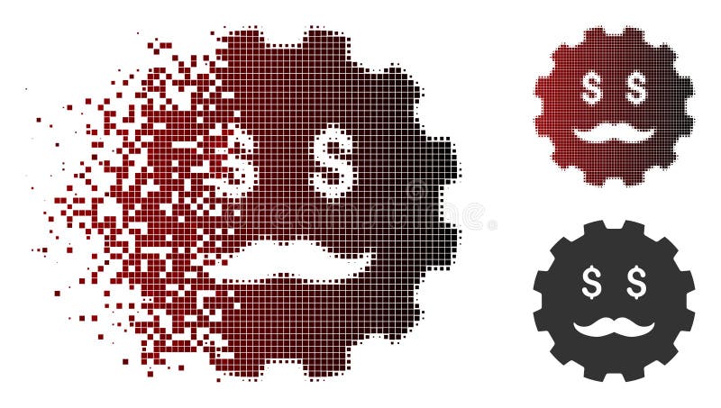 Dissolving Pixel Halftone Investor Smiley Gear Icon Stock Vector ... Dissolving Pixel Halftone Investor Smiley Gear Icon Stock Vector ...