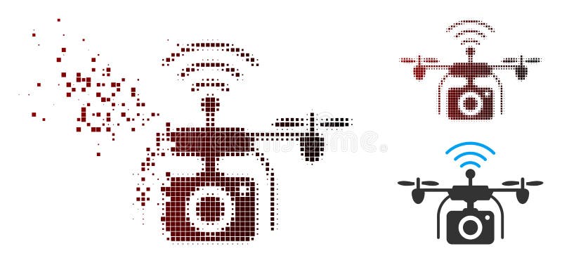 Dissolving Pixel Halftone Radio Camera Drone Icon Stock Vector ... Dissolving Pixel Halftone Radio Camera Drone Icon Stock Vector ...