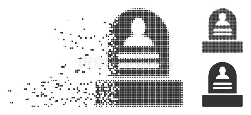 Dissolving Pixel Halftone RIP Monument Icon Stock Vector - Illustration ... Dissolving Pixel Halftone RIP Monument Icon Stock Vector - Illustration ...