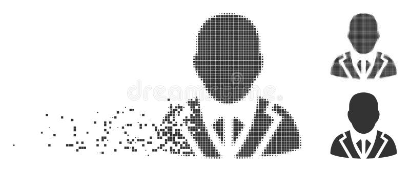 Dissolving Pixel Halftone Valet Icon Stock Vector - Illustration of ...