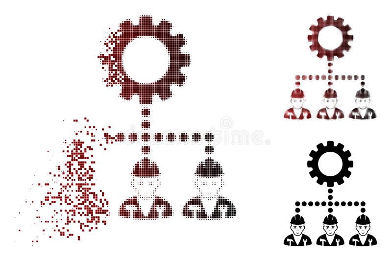 Dissolving Pixelated Halftone Service Staff Icon Stock Vector ...
