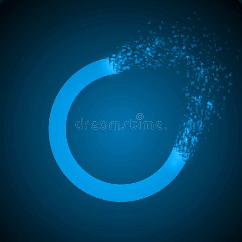 Dissolving Torus Shape. Blue Version. Stock Vector - Illustration of ...