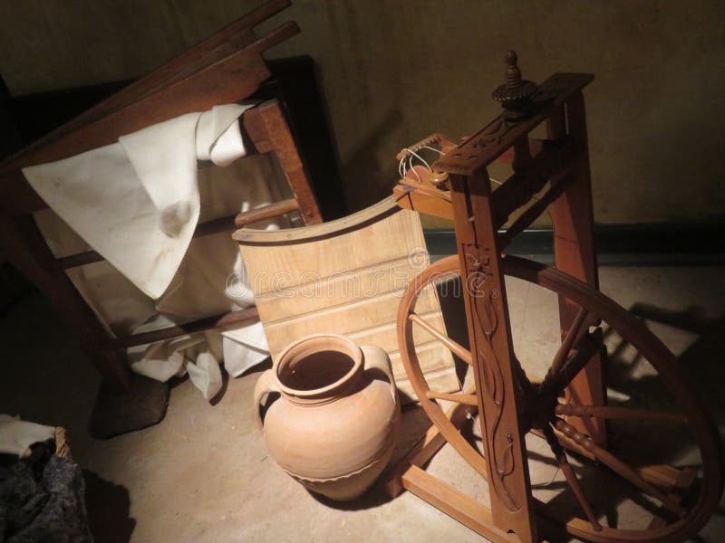 Distaff Ancient Way of Making Thread Machinery Stock Photo - Image of ...