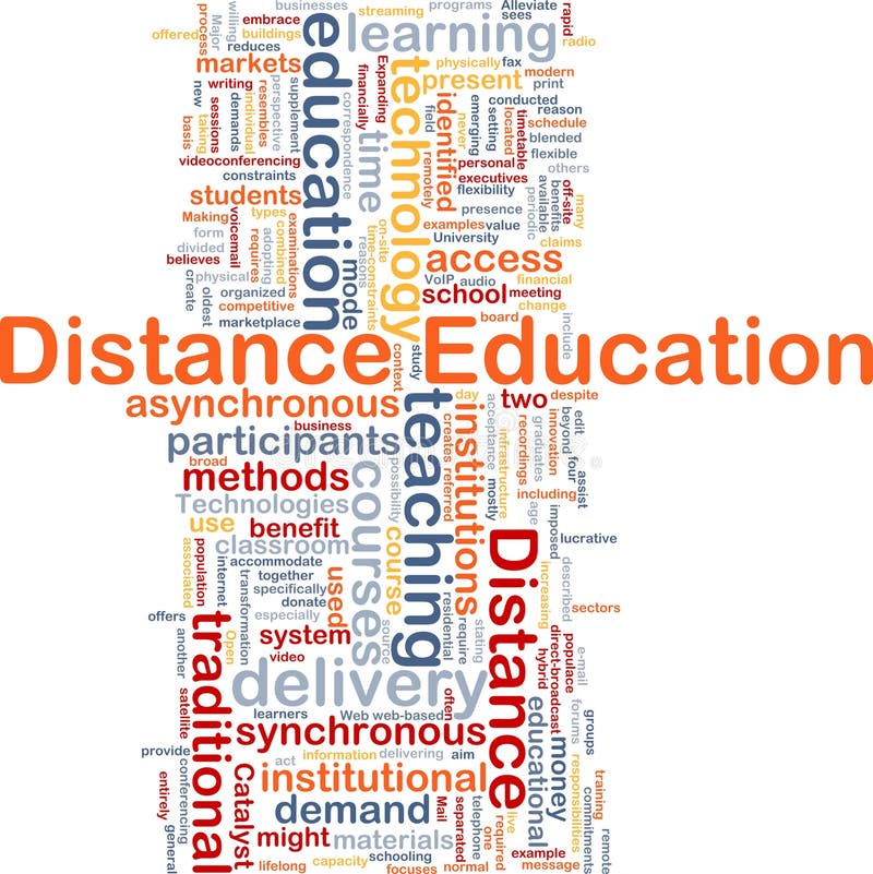 Distance Education Background Concept Stock Illustration - Illustration ...