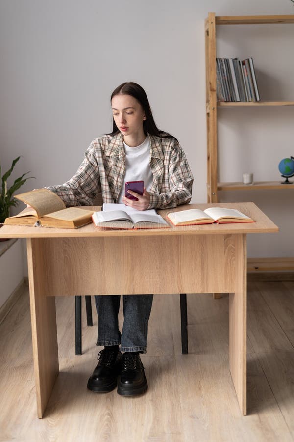 Distance Education, College Student Studying Remotely Using Modern ...