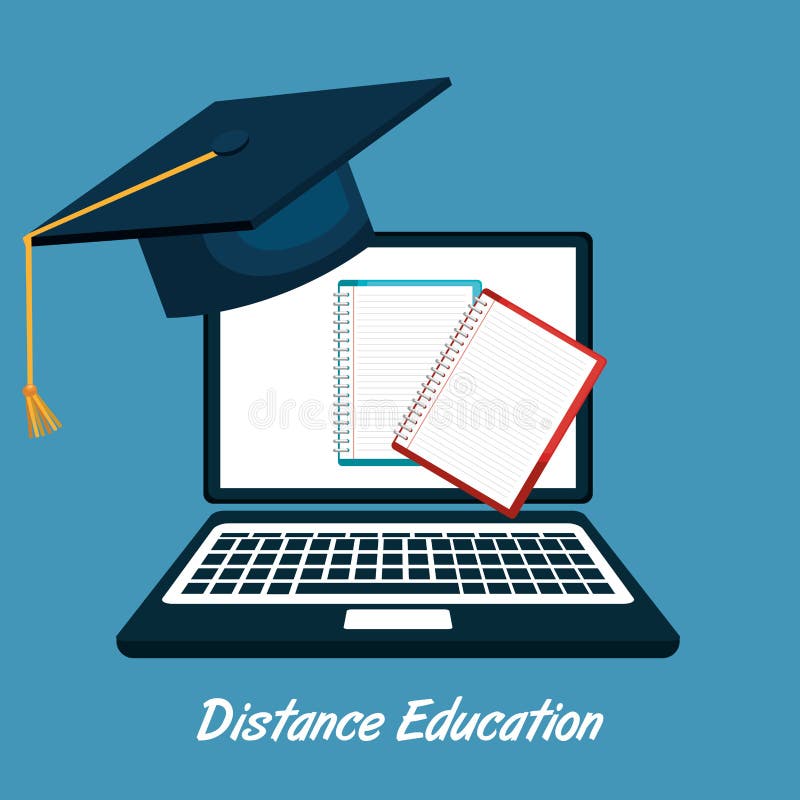 Distance education design stock illustration. Illustration of knowledge ...