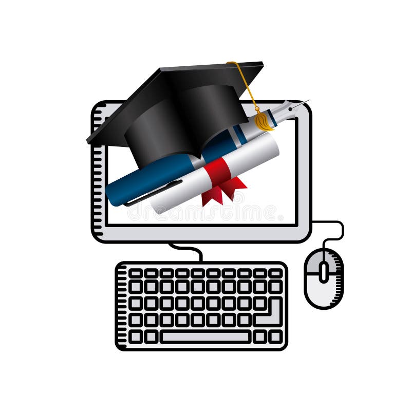 Distance Education Elearning Icon Stock Vector - Illustration of design ...