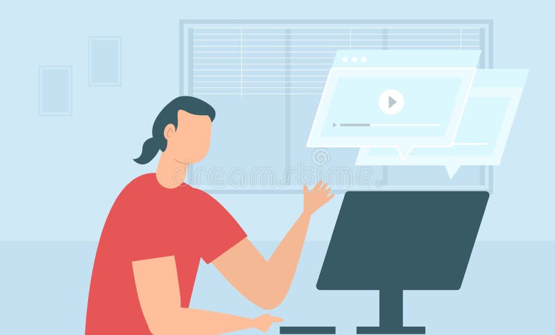 Young People Studying Computer Stock Illustrations – 6,450 Young People ...