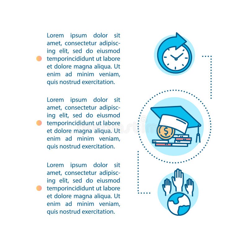 Distance Education Brochure Template Stock Vector - Illustration of ...