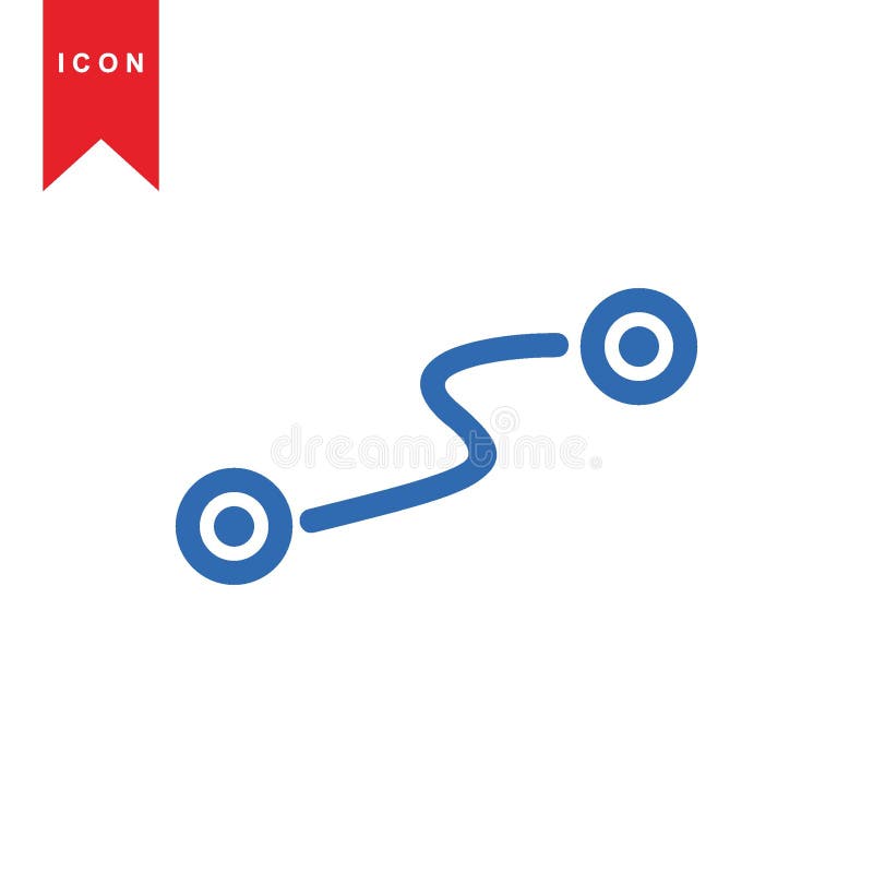Distance icon stock vector. Illustration of route, isolated - 146399574