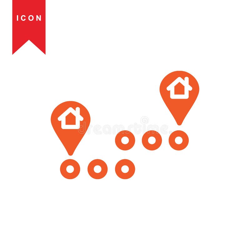 Distance icon stock illustration. Illustration of route - 146400088