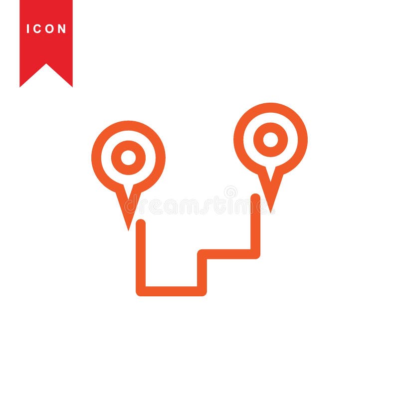 Distance icon stock vector. Illustration of route, walk - 146400597