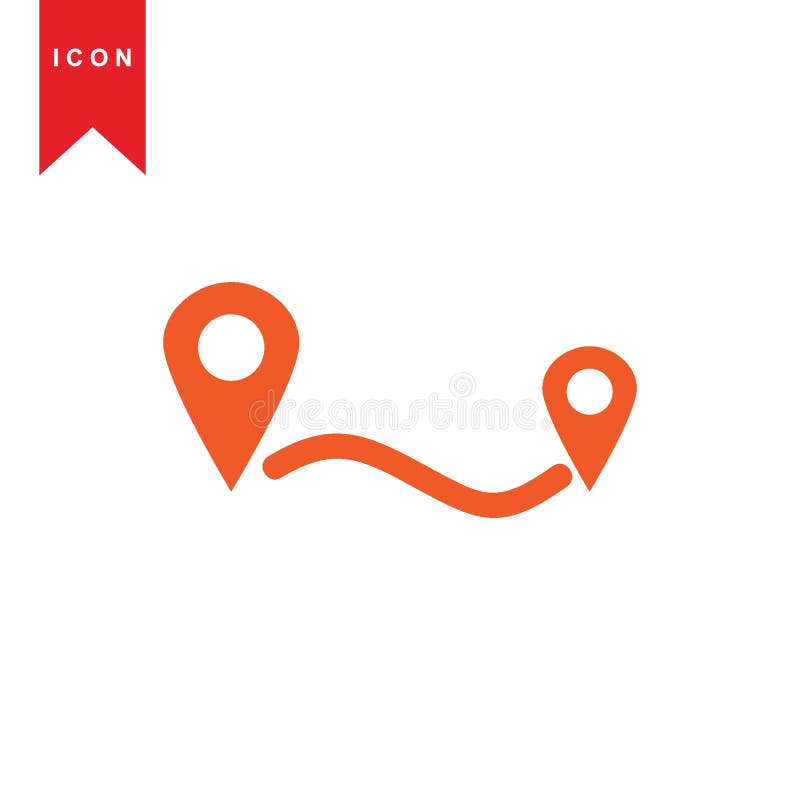 Distance icon stock illustration. Illustration of symbol - 146400740