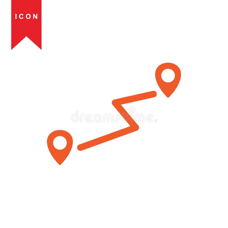 Distance icon stock illustration. Illustration of route - 146400829