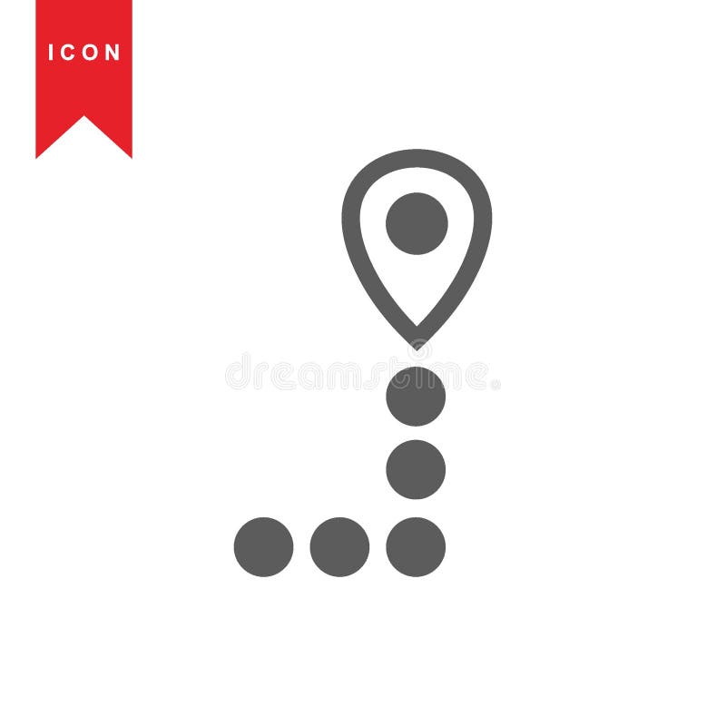 Distance icon stock vector. Illustration of study, symbol - 146401409
