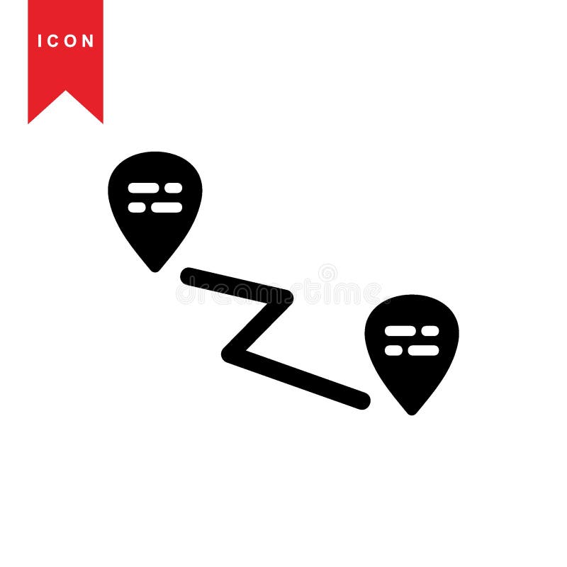 Distance icon stock vector. Illustration of abstract - 146401862