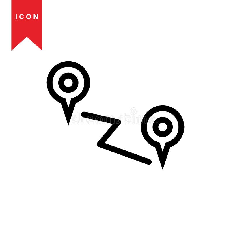 Distance icon stock illustration. Illustration of pointer - 146400987