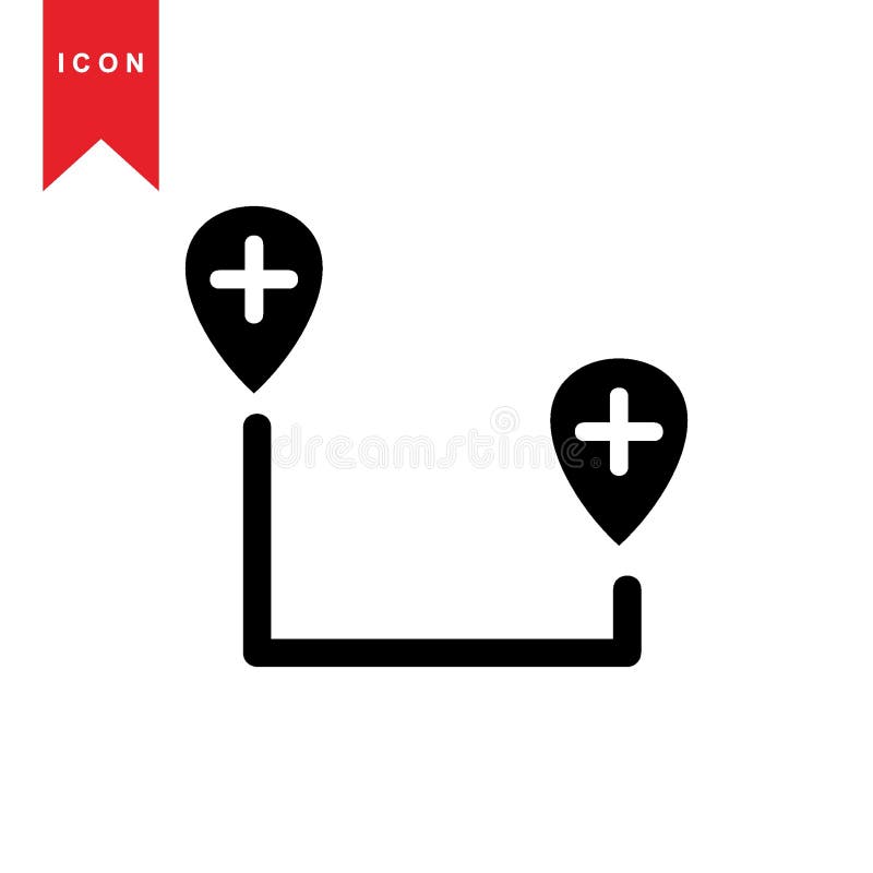 Distance icon stock vector. Illustration of walk, sign - 146400930