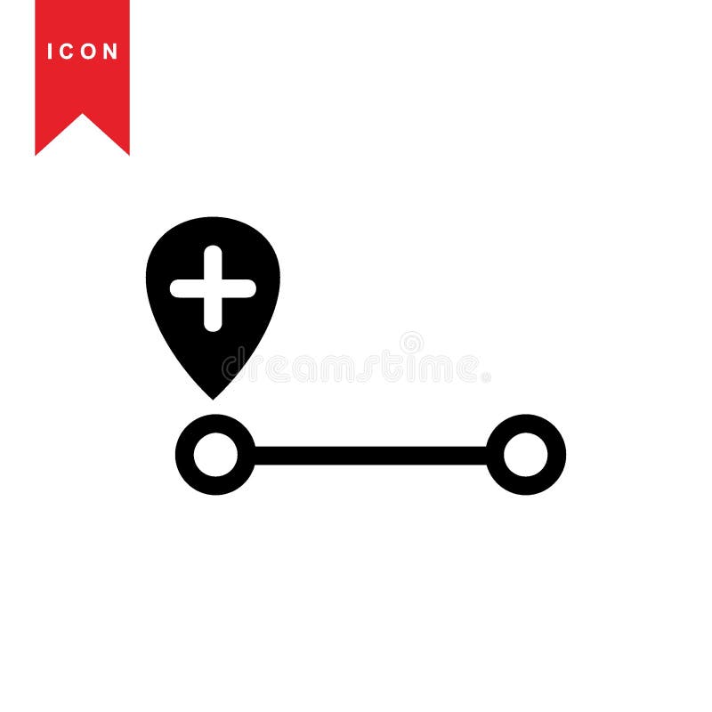 Distance icon stock illustration. Illustration of sign - 146402516