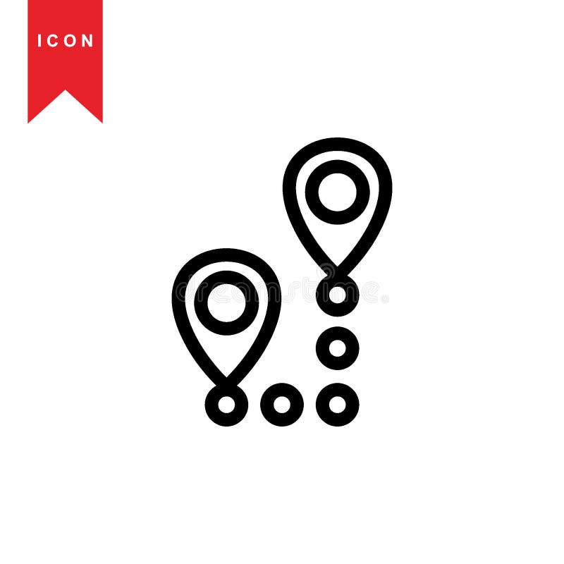 Distance icon stock illustration. Illustration of location - 146402543