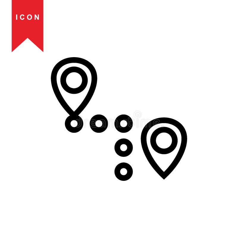 Distance icon stock illustration. Illustration of sign - 146402516