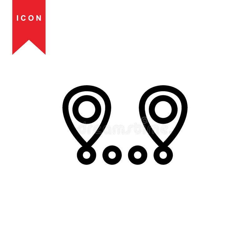 Distance icon stock vector. Illustration of student - 146402593