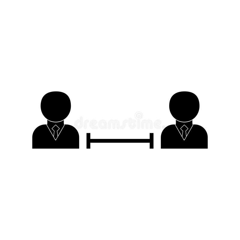 Distance Icon Isolated on White Background Stock Vector - Illustration ...