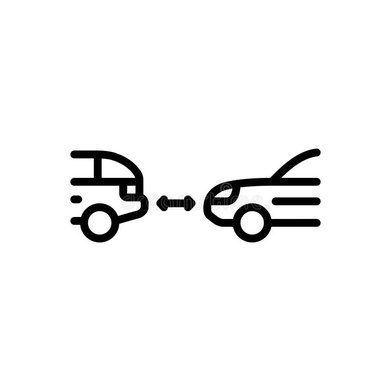 Black Line Icon for Distance, Space and Transport Stock Vector ...