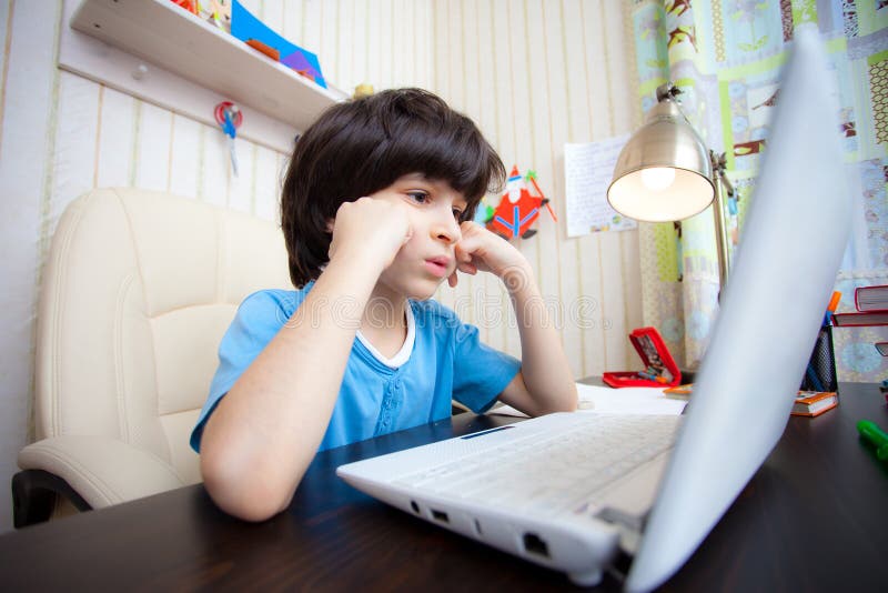 Distance learning stock image. Image of computer, book - 113068831