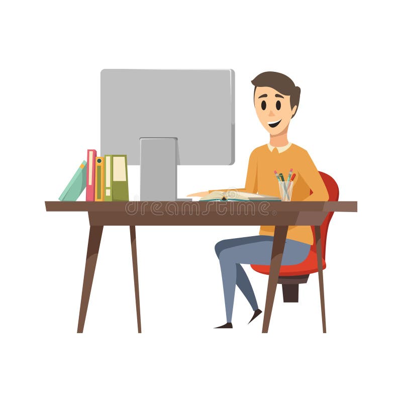 Distance Learning Concept stock vector. Illustration of emblem - 273657585