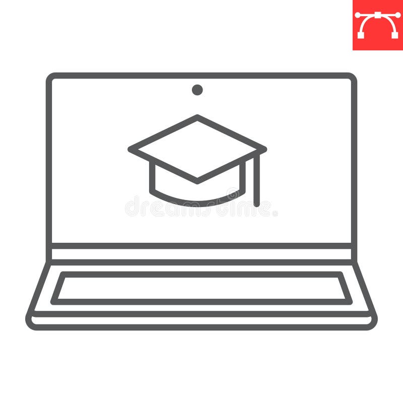 Distance Education Line Icon, E Learning Stock Vector - Illustration of ... Distance Education Line Icon, E Learning Stock Vector - Illustration of ...