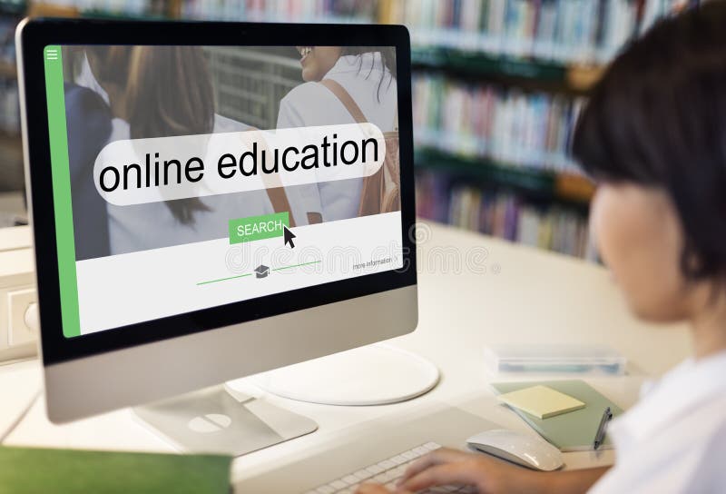 Distance Learning Online Search Interface Concept Stock Image - Image ...