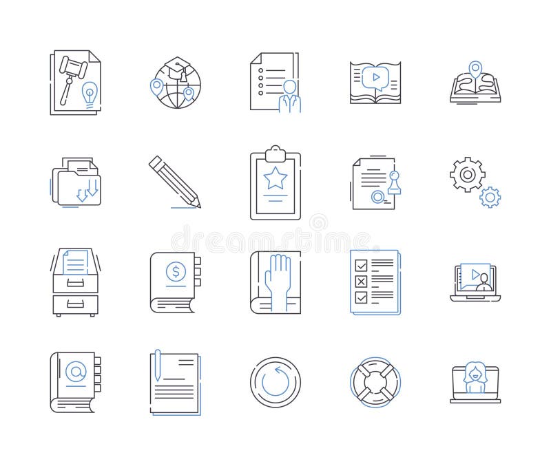 Distance Learning Outline Icons Collection. Distance, Learning, Online ...
