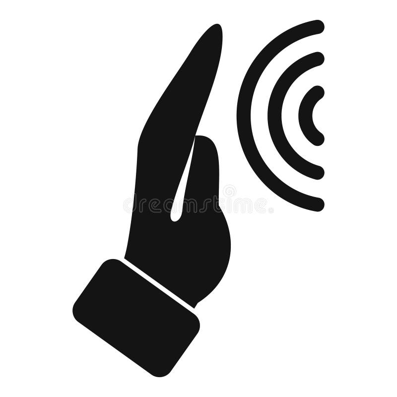 Distance Palm Scanning Icon Simple Vector. Social System Stock Vector ...