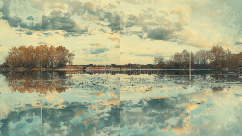 In the Distance a Series of Mirrors Create an Optical Illusion of ...