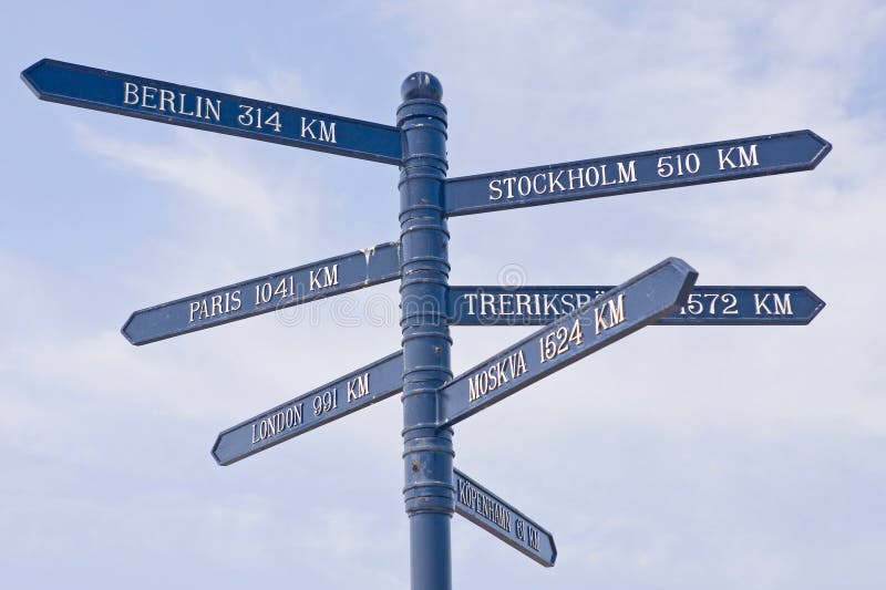 Distance sign stock image. Image of arrow, landmark, world - 26109345