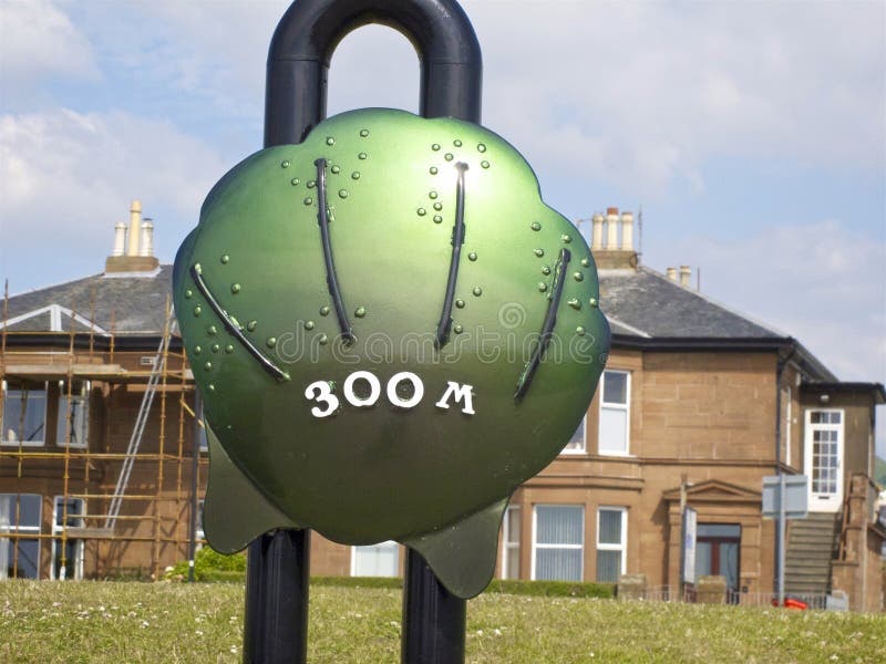 300 Metres Distance Signage Stock Photo - Image of background, light ...