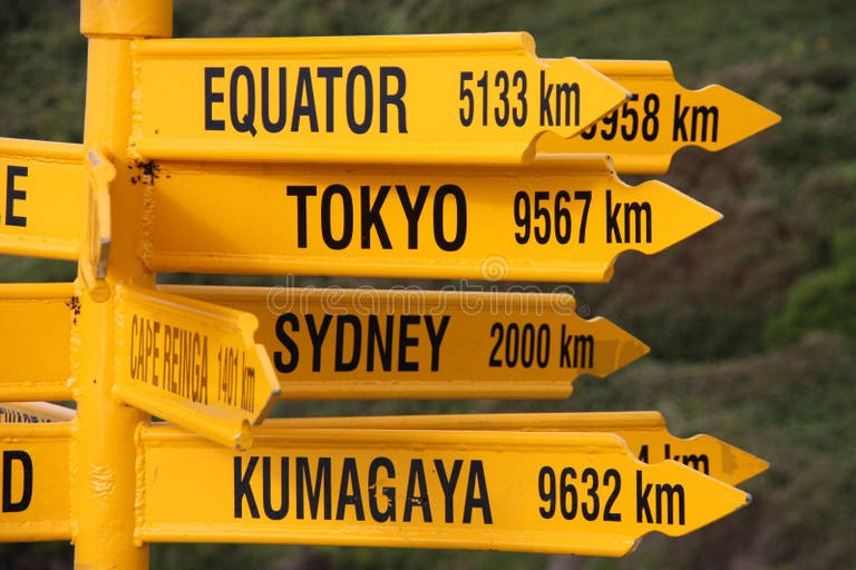 Distance signs stock image. Image of signs, direction - 12611237