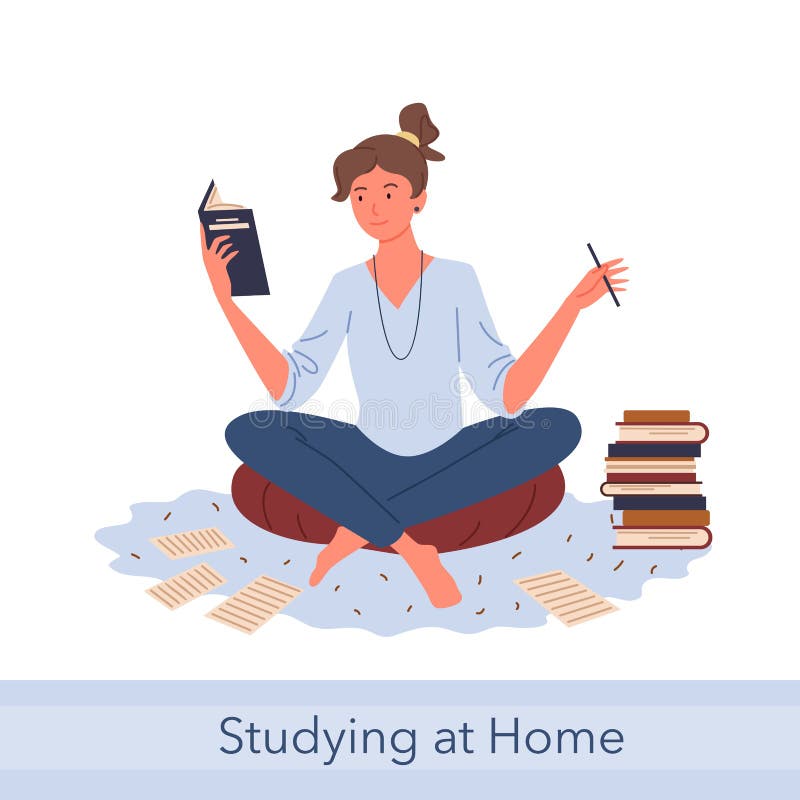 Happy Student Self Study Stock Illustrations – 551 Happy Student Self ...