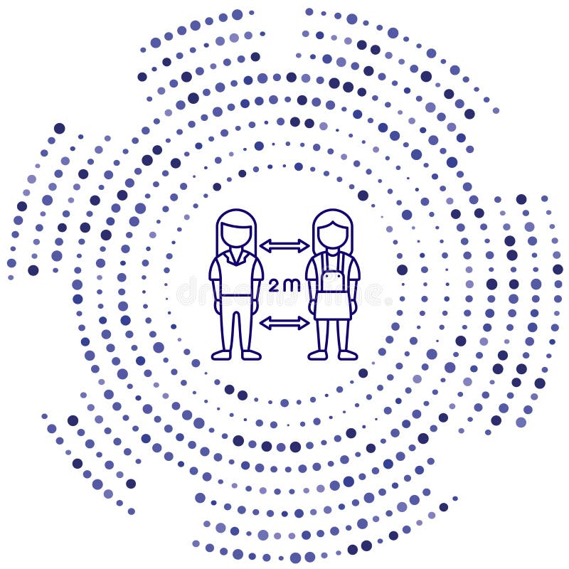 Distance Vector Icon. Distance Editable Stroke. Distance Linear Symbol ...