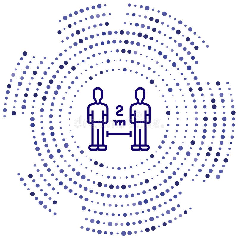Distance Vector Icon. Distance Editable Stroke. Distance Linear Symbol ...