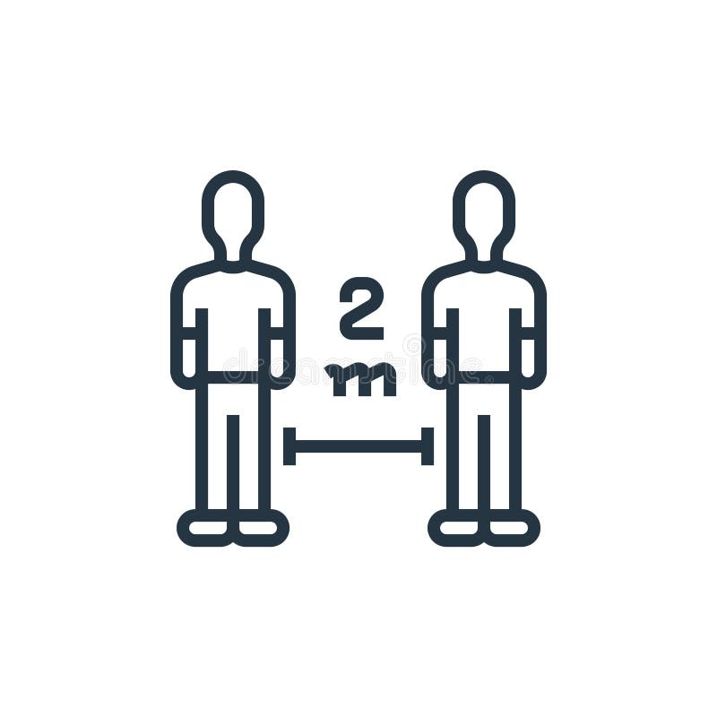 Distance Vector Icon. Distance Editable Stroke. Distance Linear Symbol ...